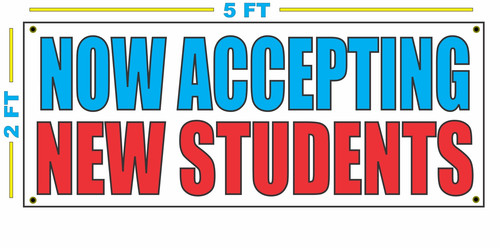 NOW ACCEPTING NEW STUDENTS Banner Sign for Daycare Prep Private Church ...