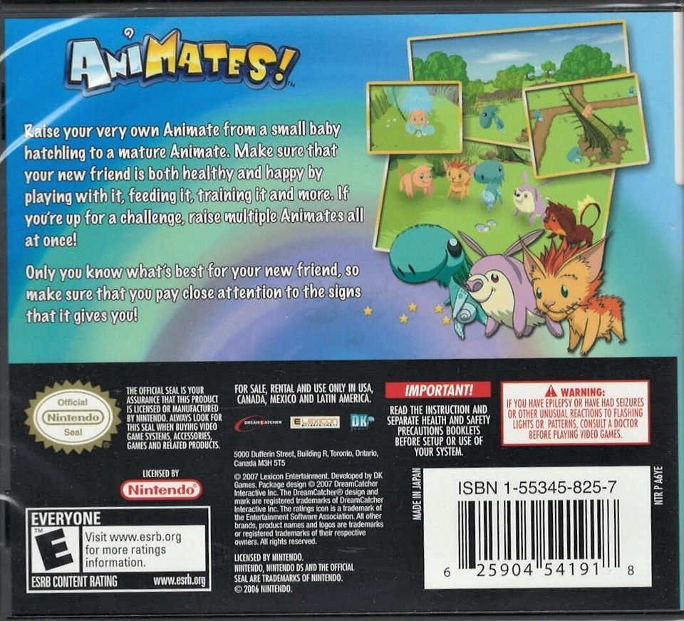 Animates NDS (Brand New Factory Sealed US Version) Nintendo DS | eBay