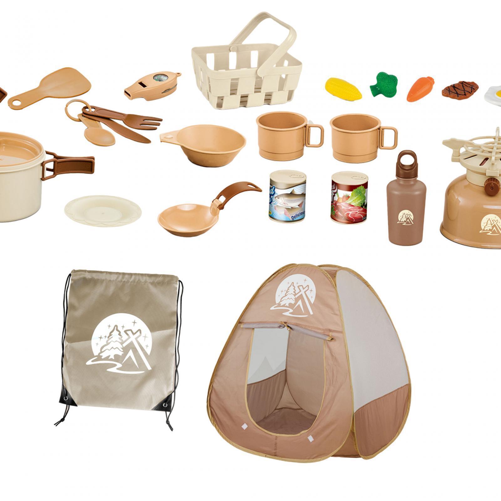 25x Kids Camping Set Hiking Kitchen Toy Realistic Camping Toys for ...