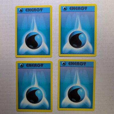 Lot of 4 WATER ENERGY - 102/102 - Base Set - Pokemon Card Bundle - NM ...