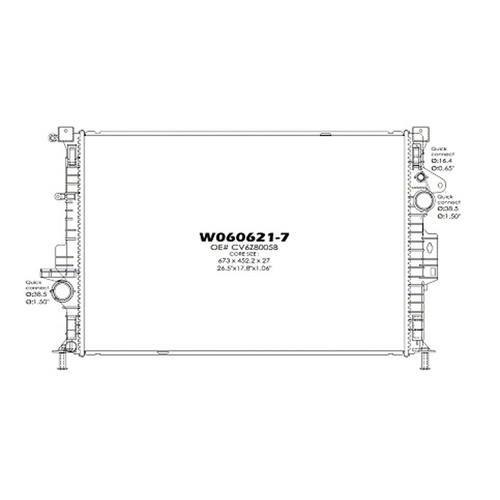 Engine Coolant Radiator For Ford Escape 2013 2014 2015 RAD13313 | eBay