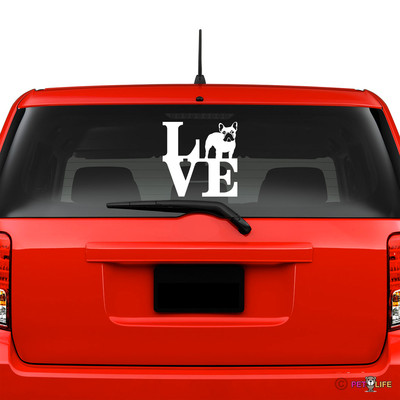 Love French Bulldog Windshield Sticker Vinyl Auto Window park frenchie ...