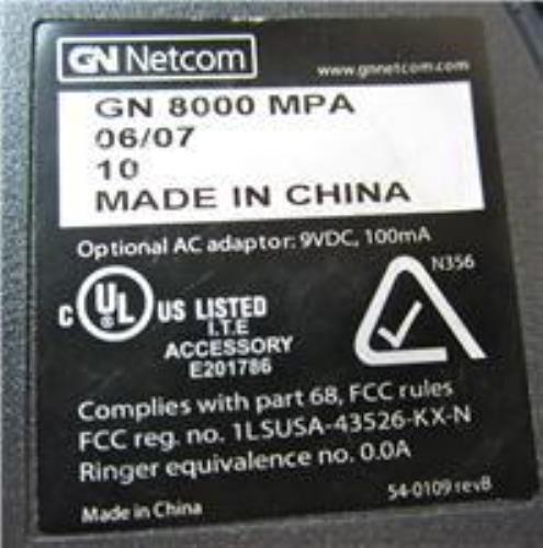 GN NETCOM GN 8000 GN8000-MPA MULTI-PURPOSE AMPLIFIER, TELECOM HEADPHONES AMP - | eBay