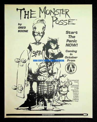 The Monster Posse Malibu Adventure Comics 1992 Print Magazine Ad Poster ADVERT | eBay