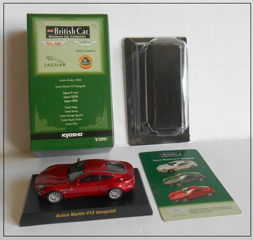 Aston Martin V12 Vanquish Kyosho 1:64 Mint Boxed Burgandy British Car ...