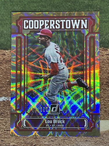 2023 Donruss Lou Brock Cooperstown Bronze Holo /999 St. Louis Cardinals ...