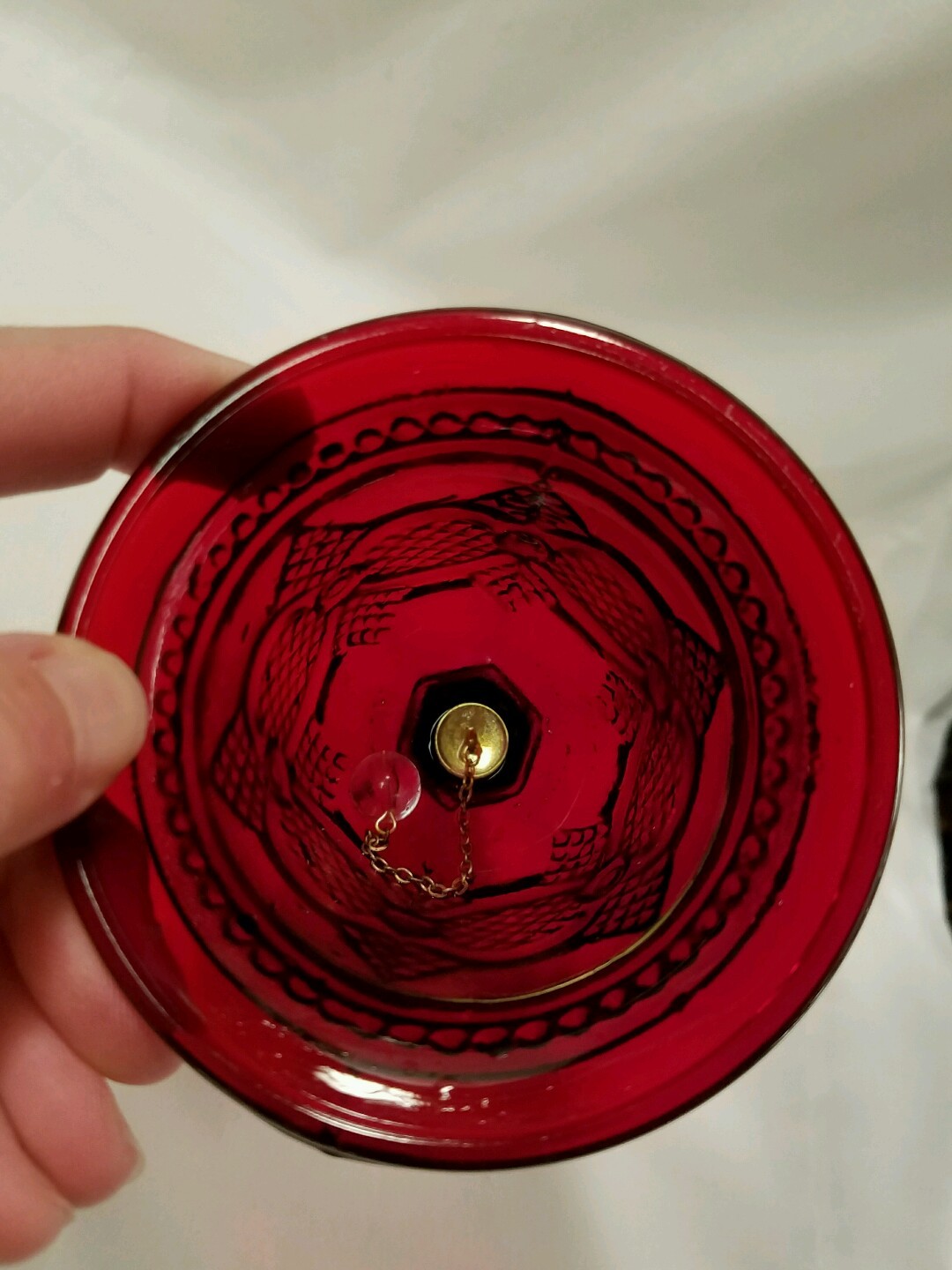 Avon 1876 Cape Cod Collection Dinner Bell Ruby Red Glass | eBay