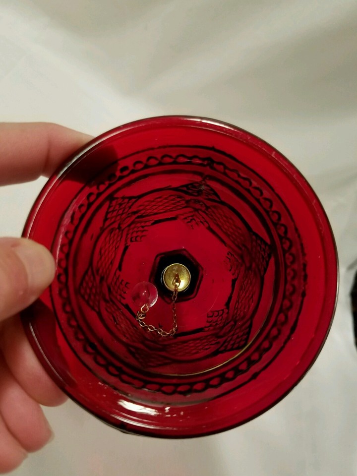 Avon 1876 Cape Cod Collection Dinner Bell Ruby Red Glass | eBay