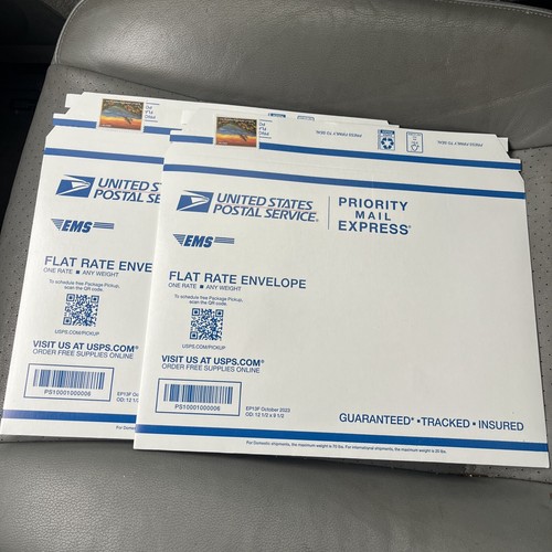 Lot of 2 Usps Priority Mail Express Envelopes With Postage | eBay