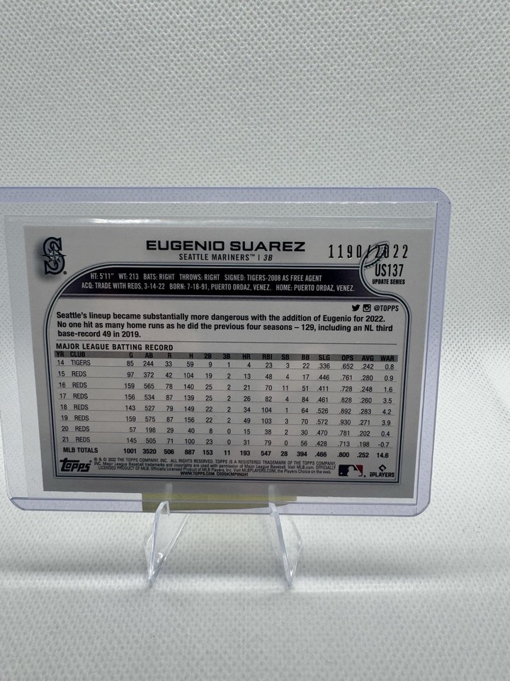 2022 Topps Update Series - Eugenio Suarez #US137 Gold /2022 | eBay