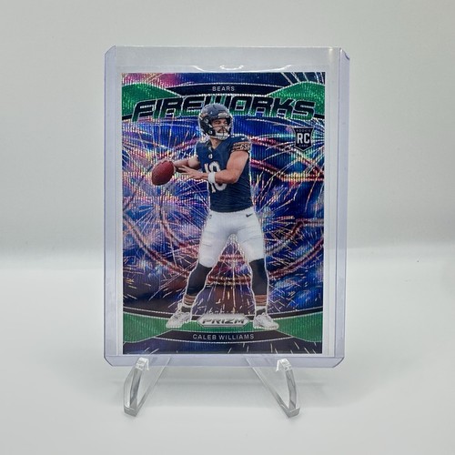 2024 Panini Prizm Caleb Williams #25 Fireworks Green Wave Insert (RC ...
