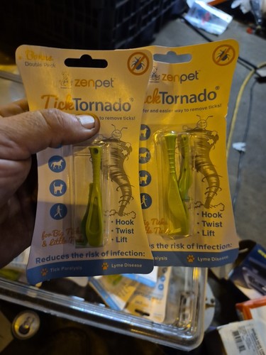 2-Tick Tornado Pro ZenPet Pet Dog Horse Cat Tick Removal Tool Quick ...