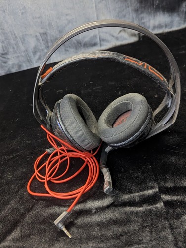Wired Plantronics Headphones FOR PARTS BROKEN, Red Gaming Headset W Mic ...