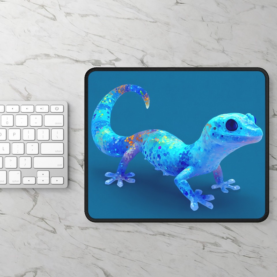 Blue Glitter Gecko Gaming Mouse Pad | eBay