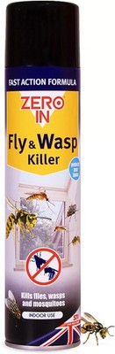 Zero In Fly and Wasp Killer Spray 300 ml Aerosol, Fast-Acting Control ...