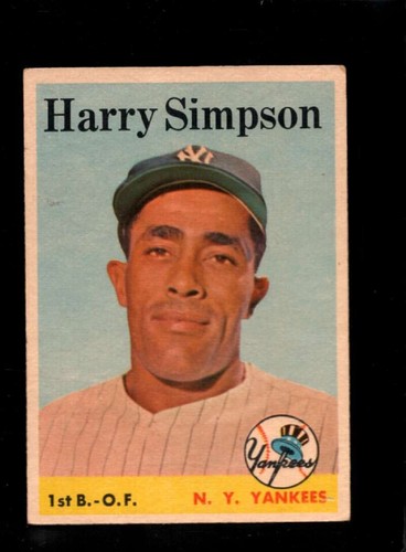 1958 TOPPS #299 HARRY SIMPSON VG YANKEES *NY9204 | eBay