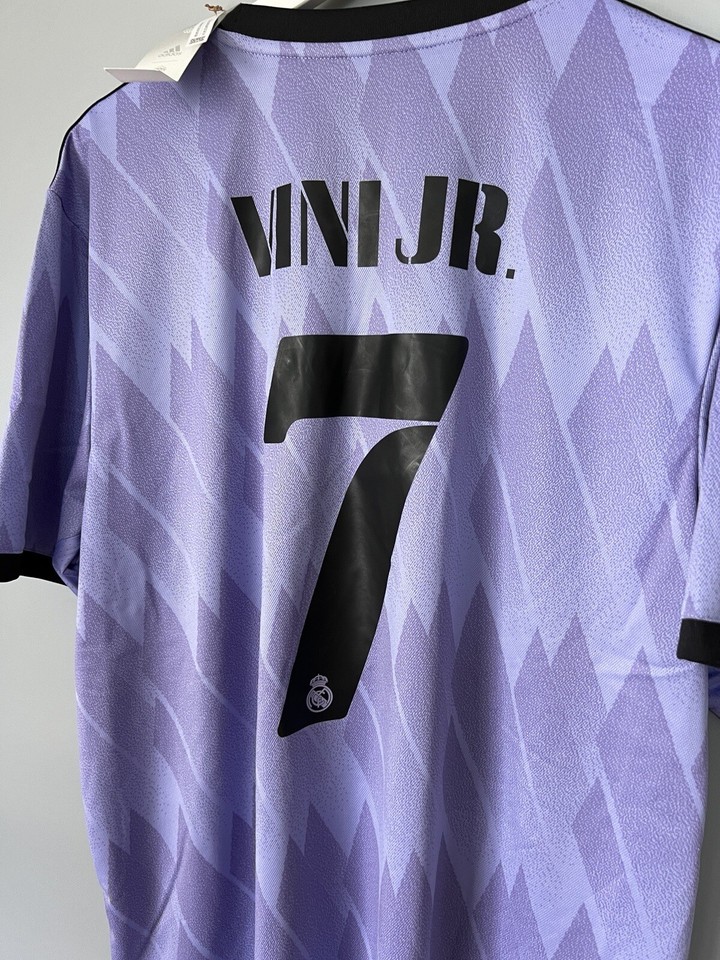 Vini JR Real Madrid Jersey 22/23 Away Mens Soccer Shirt H18489 Adidas ...