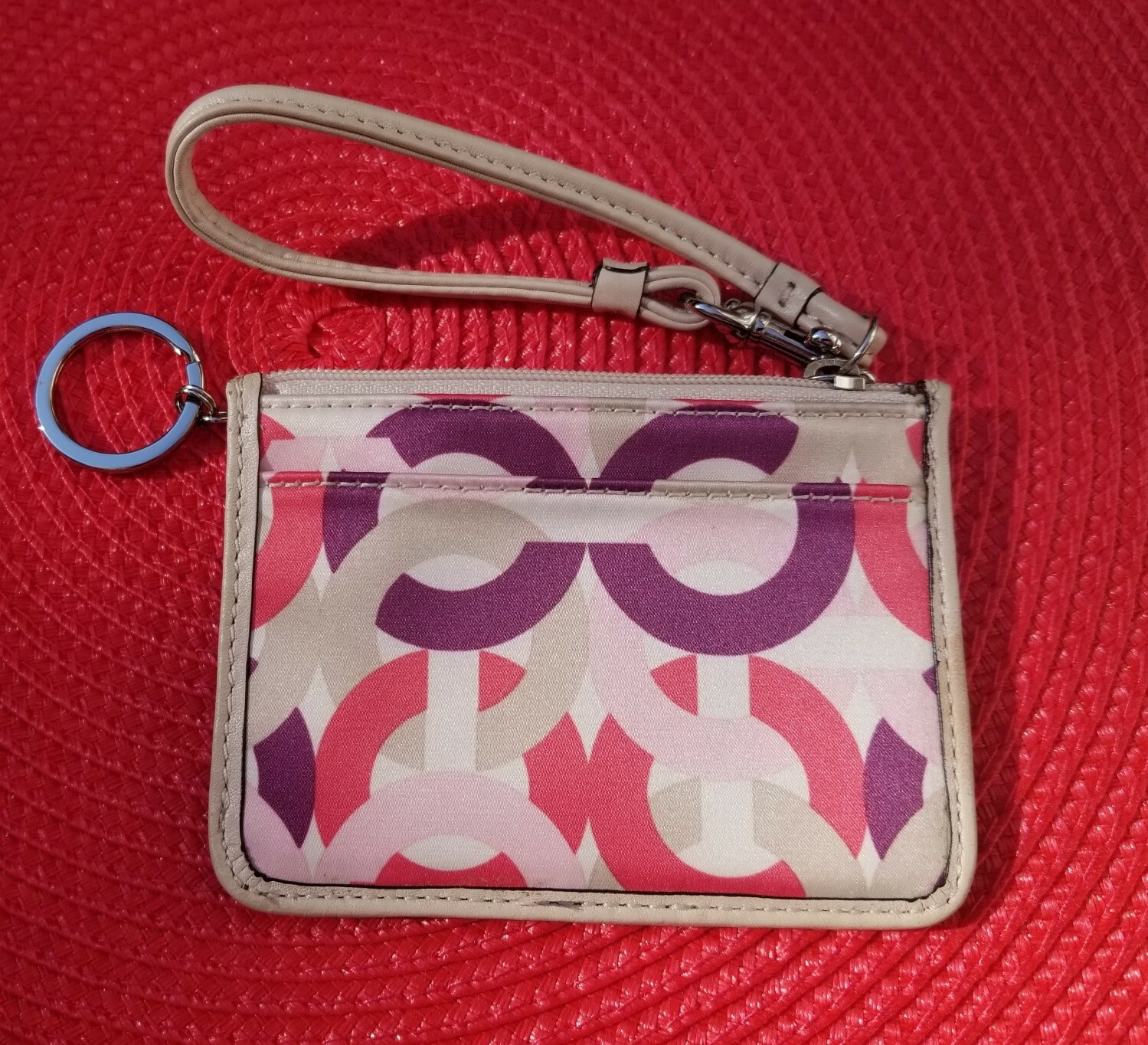 Authentic COACH Mini Skinny ID Case With Keychain - P… - Gem