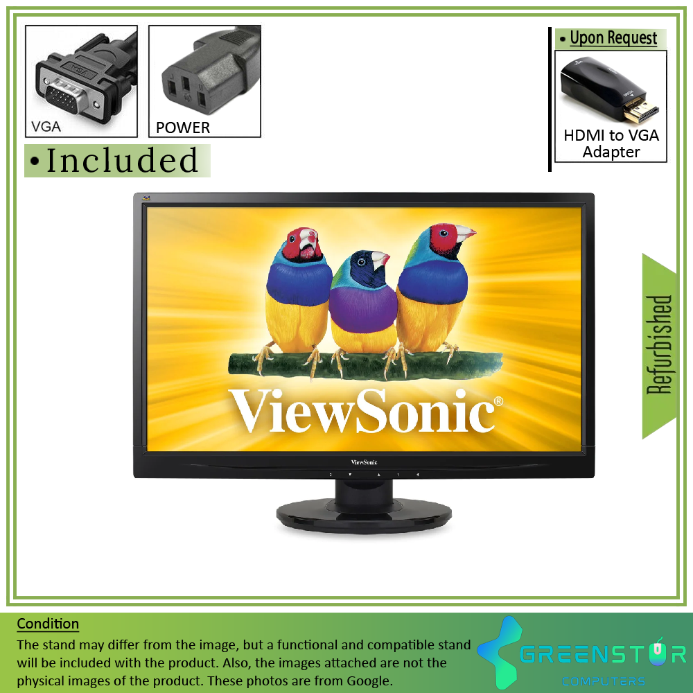 ViewSonic VA2246M-LED 22” Wide 1920x1080 FHD LED Backlight LCD TN Flat ...