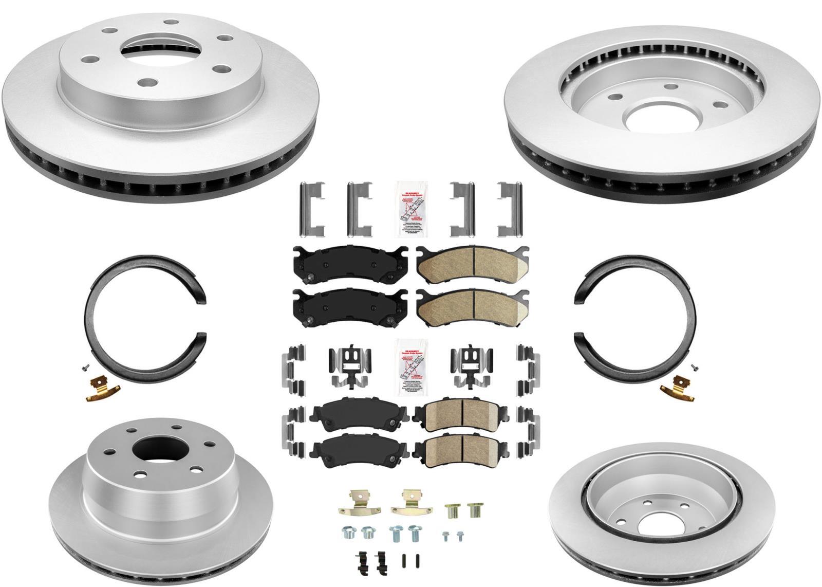 GEO Coated Disc Brake Rotors Brake Pads Parking Shoes Fits Astro Van ...