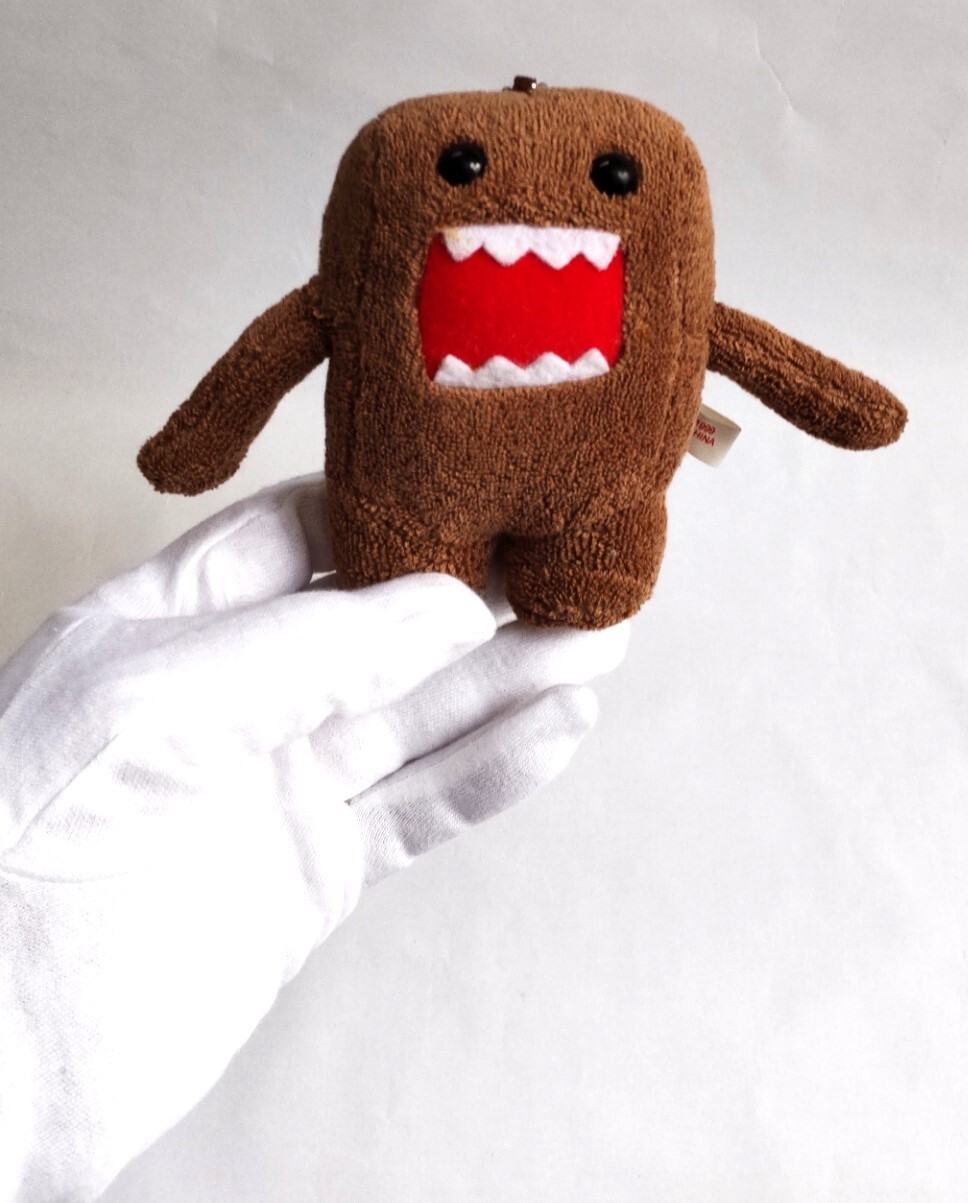 RARE!! BANDAI 1999 Domo kun NHK Keychain Charm Mascot mini plush Strap ...