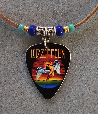 Handmade Led Zeppelin Aluminum Guitar Pick Necklace | eBay
