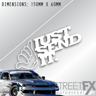 Just Send IT Sticker Shaka White Decal JDM 4x4 Turbo Funny Drift 4WD ...