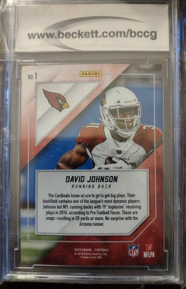 2018 Panini MJH Exclusive #20 DAVID JOHNSON bgs BCCG 10 (BGS) | eBay