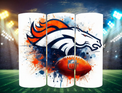 20 0z Denver Broncos Stainless Steel Tumbler & Metal Straw -Ink ...