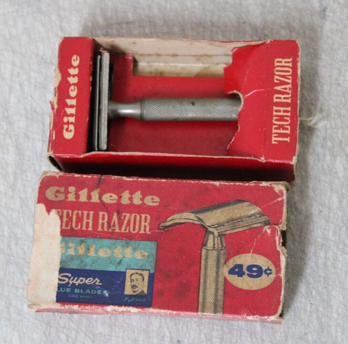 Vintage Gillette TECH razor with box | eBay