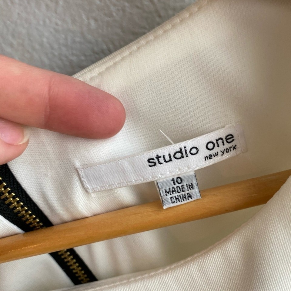 NWT Studio One NY Black and White Dress | eBay UK