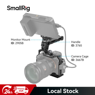 SmallRig a7iv Camera Cage + Arri Top Handle +Cold Shoe Monitor Mount ...