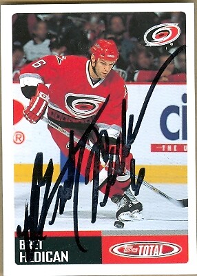 Bret Hedican autographed Hockey Card (Carolina Hurricanes) 2003 Topps ...