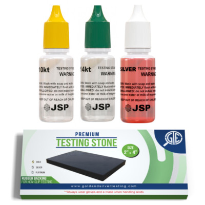 GOLD/SILVER Test Acid Tester Kit 10k 14k .999 .925 Sterling Testing ...
