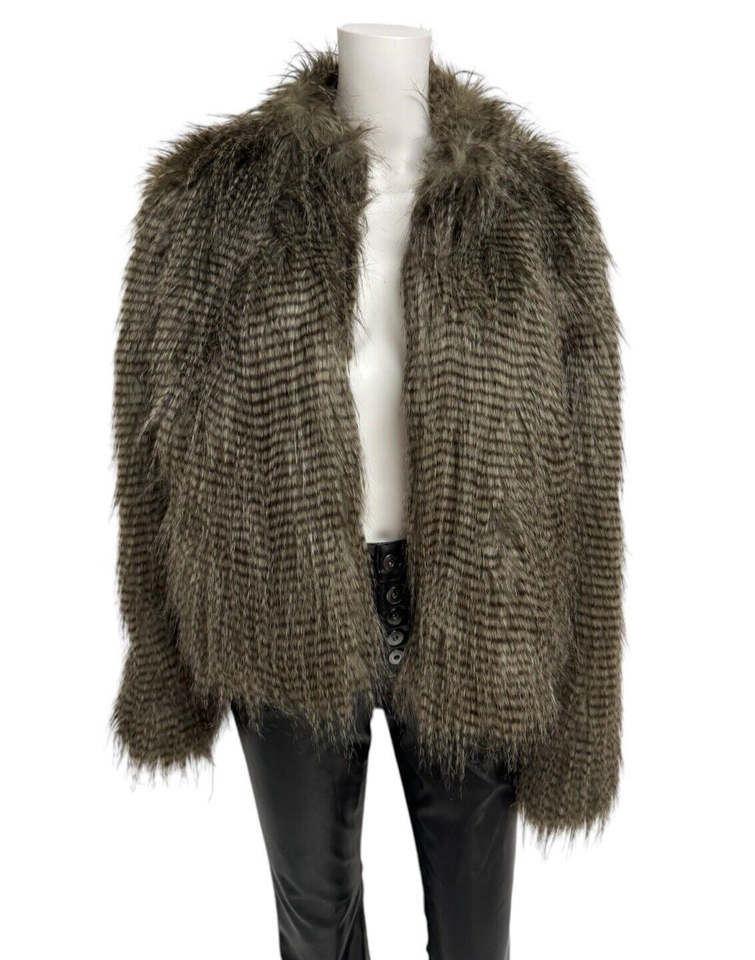 Allen B. by Allen Schwartz women's Classy Faux Fur Crop Coat size XL | eBay