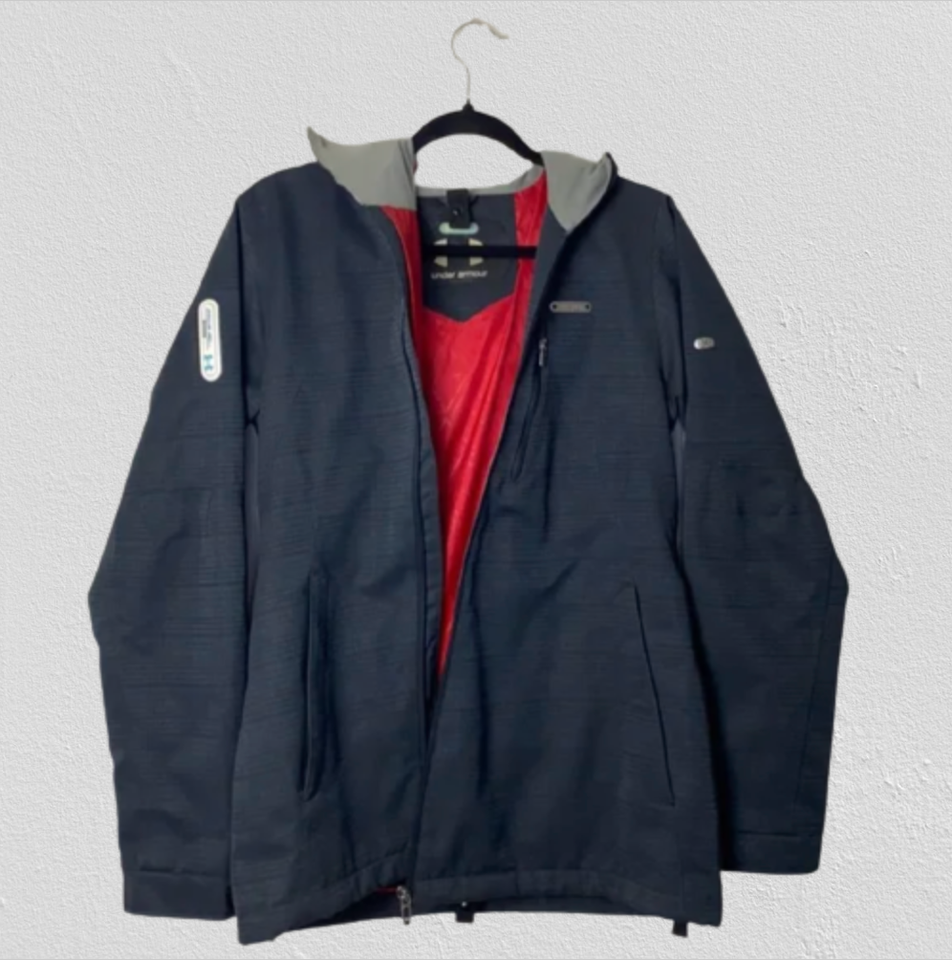 Under Armour Recco Tech Gray Snow Jacket MED $240 EUC | eBay