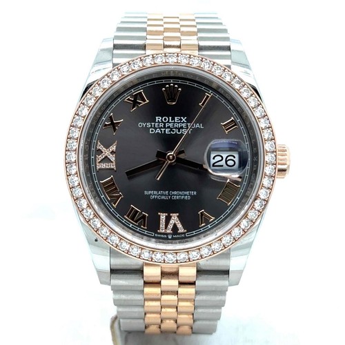 Rolex Datejust 36mm 18k Rose & StainlessSteel Diamond Dial & Bezel ...