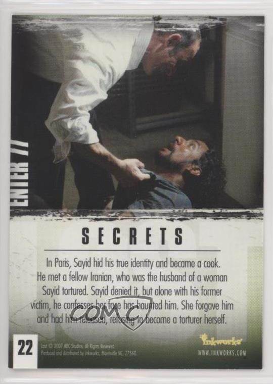 2007 Inkworks LOST Season 3 Sayid Jarrah Secrets #22 g7i | eBay