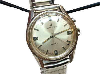 Vintage Hamilton Mans Steel Alarm Watch Runs Strong | eBay