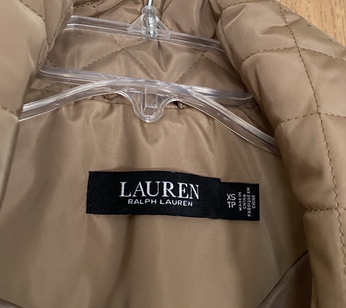 *NWT* RALPH LAUREN Quilted Crest High Neck Vest CAMEL Sz XS | eBay