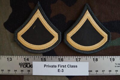 US Army Private First Class PFC Class A Military Patch Rank Sew ...