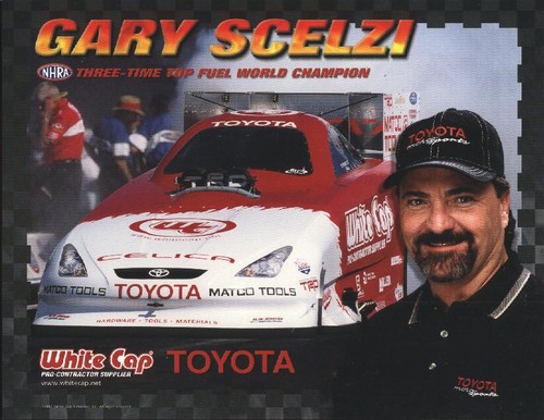 2002 Gary Scelzi White Cap Toyota Celica Funny Car NHRA postcard | eBay