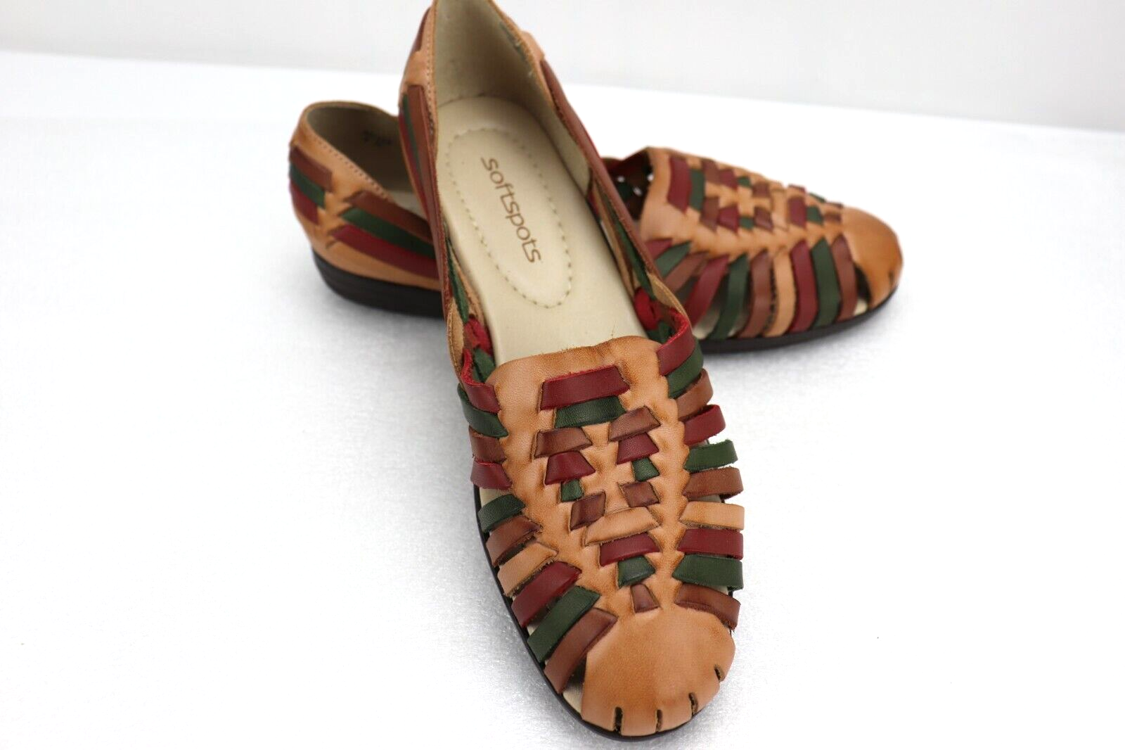 SoftSpots Women Shoes Leather Multi Color Slip on Comfort Rubber Sole 8 ...