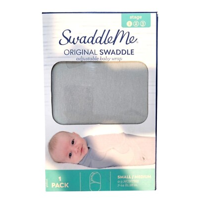 Swaddle Me Original Swaddle Stage 1 Sz S Grey Baby Wrap Blanket Shower ...