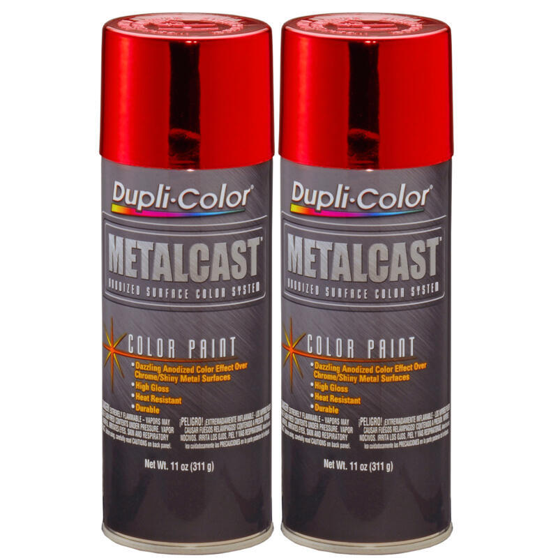 Duplicolor Paint MC200 (2-Pack), Metalcast Paint, Red Anodized, 11 oz ...