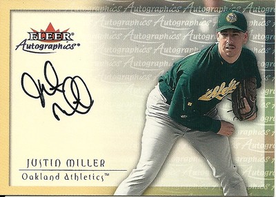 2001 Fleer Autographics Justin Miller Athletics | eBay