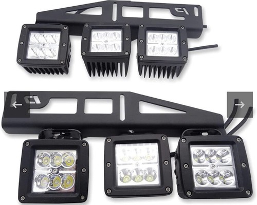 Fit 17-Up Ford F150 Raptor Cube LED Light Pods Front Hidden Bumper ...