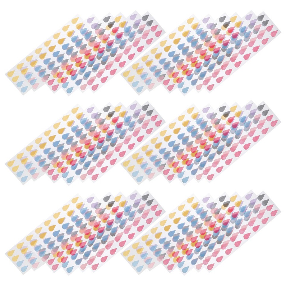 480 Pcs Teardrop Index Label Color Stickers Classification Drop-shaped ...