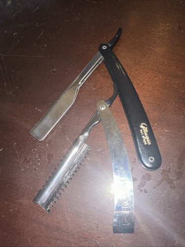 Lot Of 2 Vtg Barber Straight Folding Razor Admiration Hair Shaper | eBay