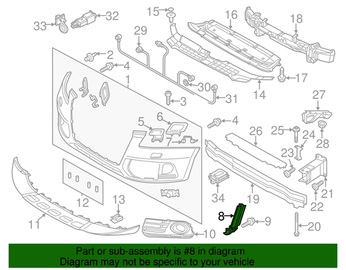 Genuine Audi Side Retainer 8R0-807-278-C | eBay
